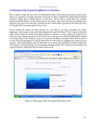 Web Design Project Report | PDF