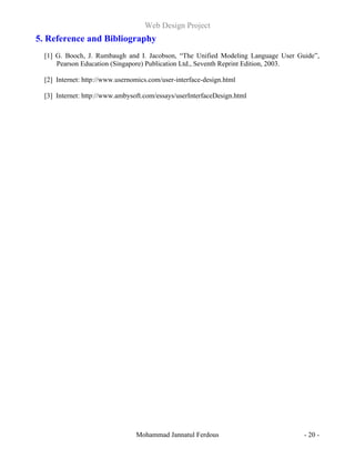 Web Design Project Report | PDF