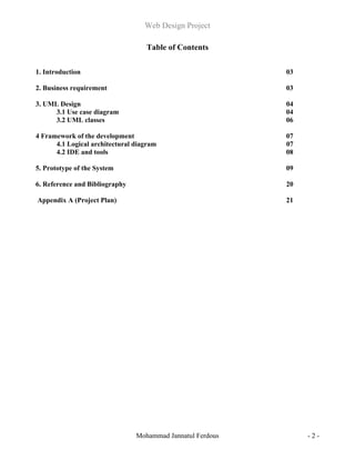 Web Design Project Report | PDF