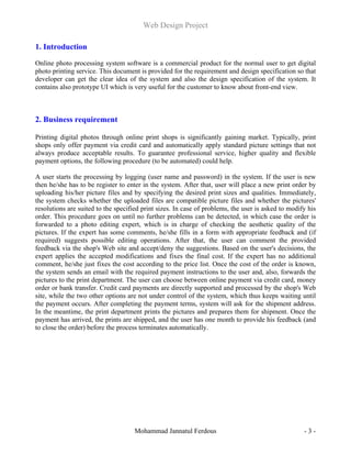 Web Design Project Report | PDF