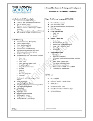 Web Designing Syllabus | PDF