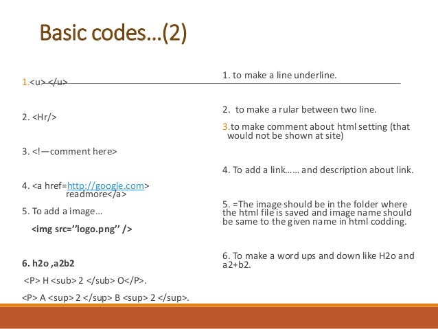 Web Designing 1 Html Basic Codding