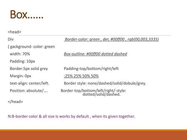 Web Designing 2 Css Basic Coding Ppt