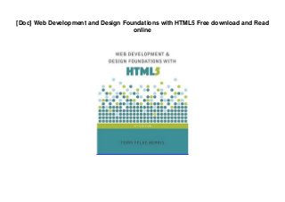 [Doc] Web Development and Design Foundations with HTML5 Free download ...