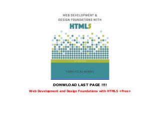 Web Development and Design Foundations with HTML5 +Free+