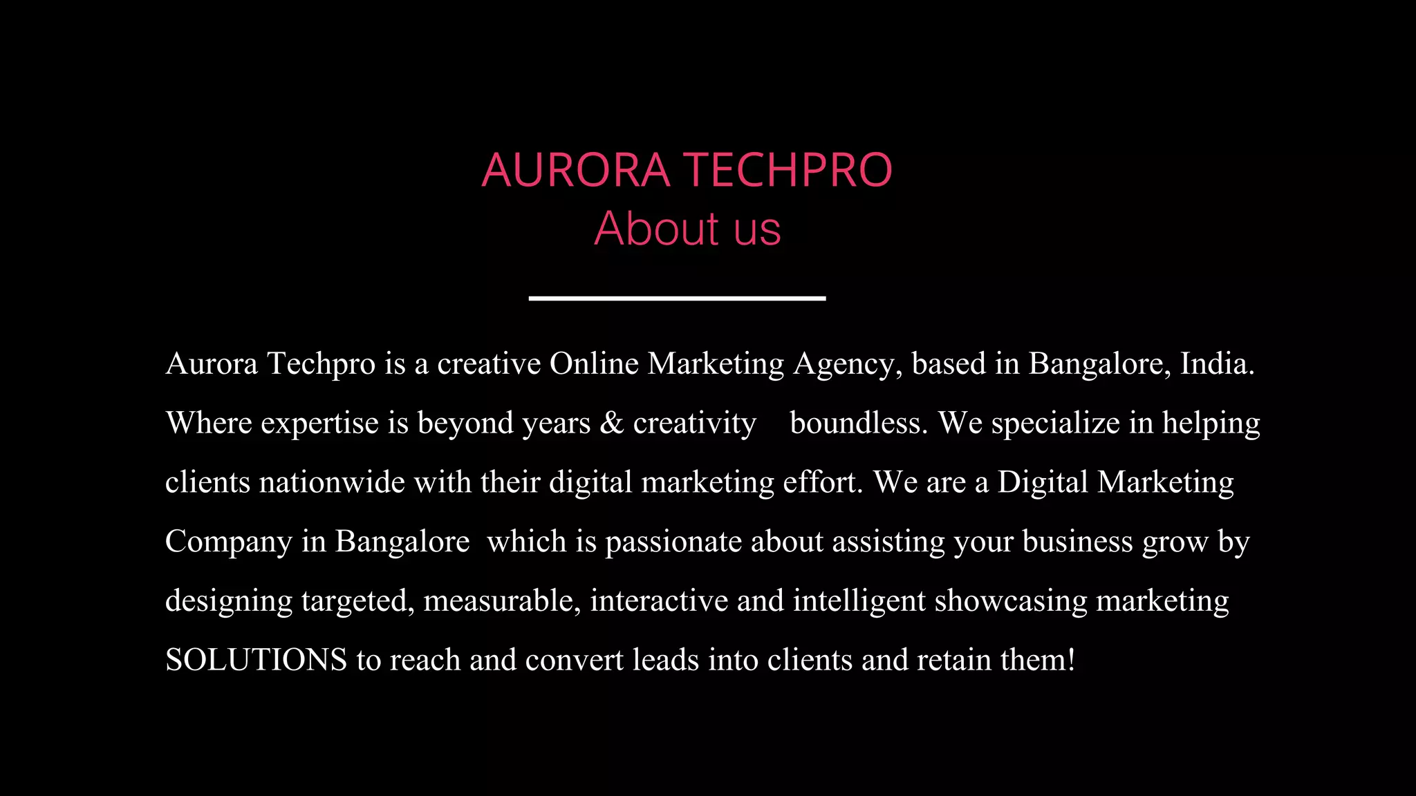 Aurora techpro Web development | PDF
