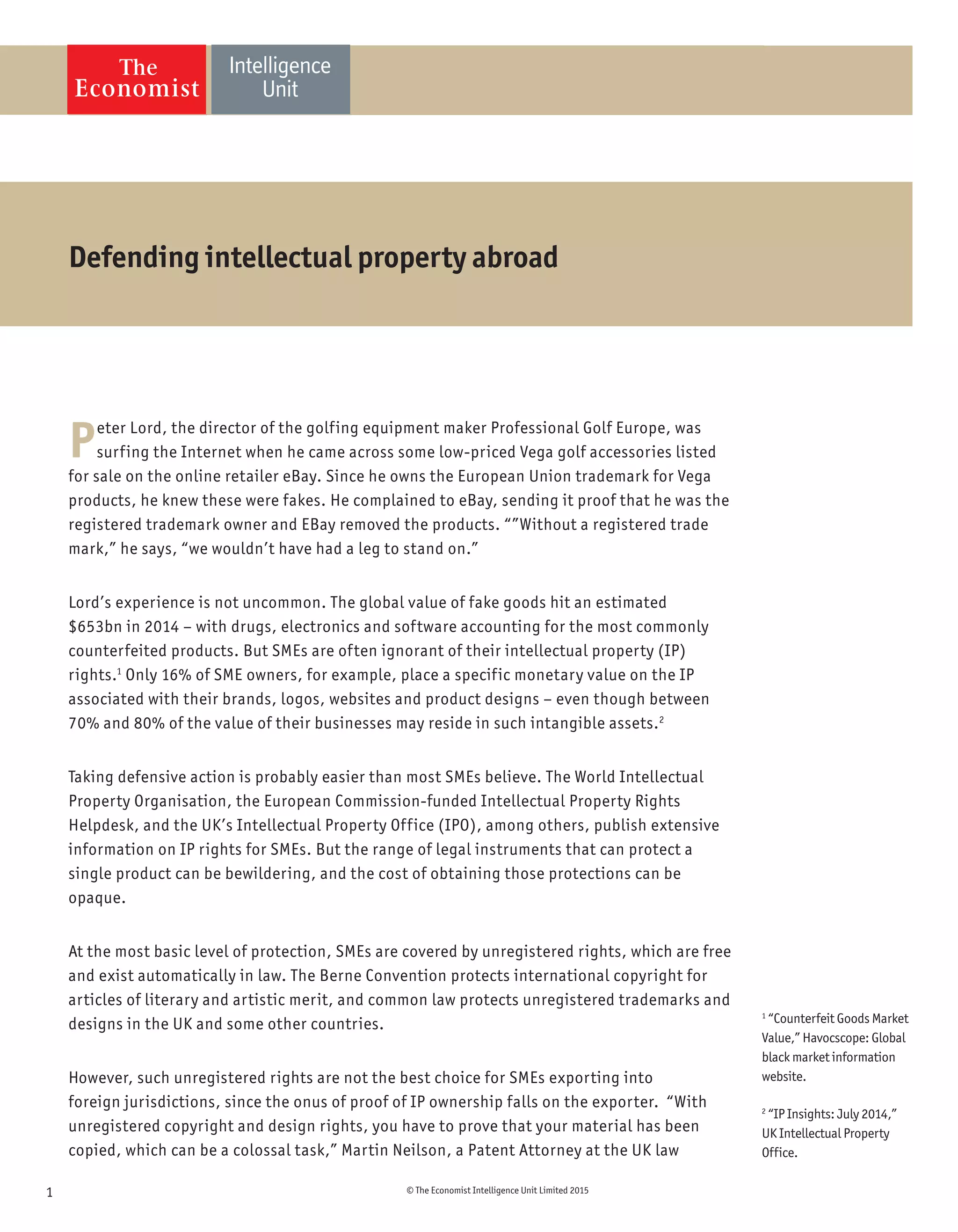 Defending intellectual property abroad | PDF