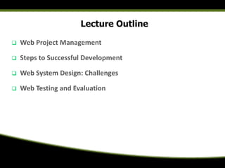 web project Management | PPT