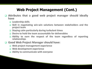 web project Management | PPT