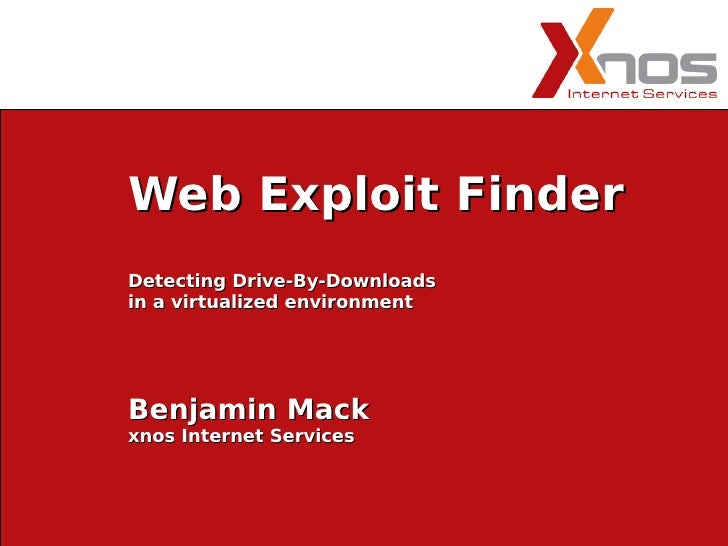 Web Exploit Finder Presentation 5037