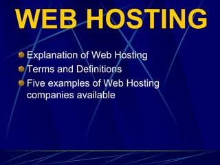 WEB HOSTING | PDF
