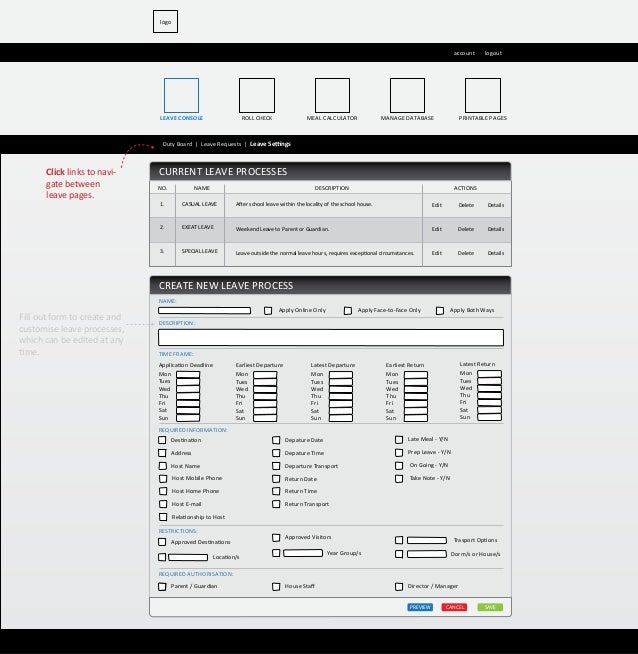 Web leave processes (interactive)