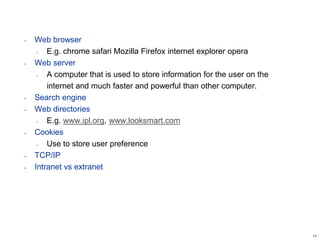 Web fundamental introduction | PPTX | Internet for Beginners | Internet