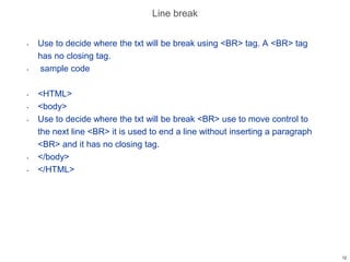 Web fundamental concept and tags | PPTX