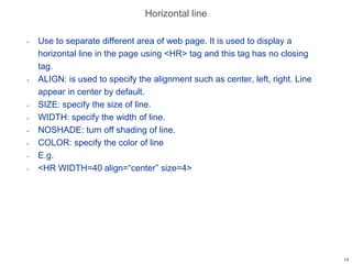 Web fundamental concept and tags | PPTX