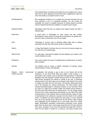 web metric glossary omniture | PDF