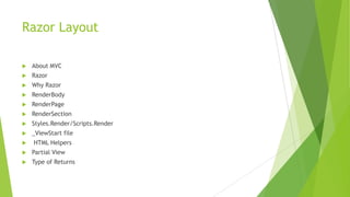 MVC and Razor - Doc. v1.2 | PPT