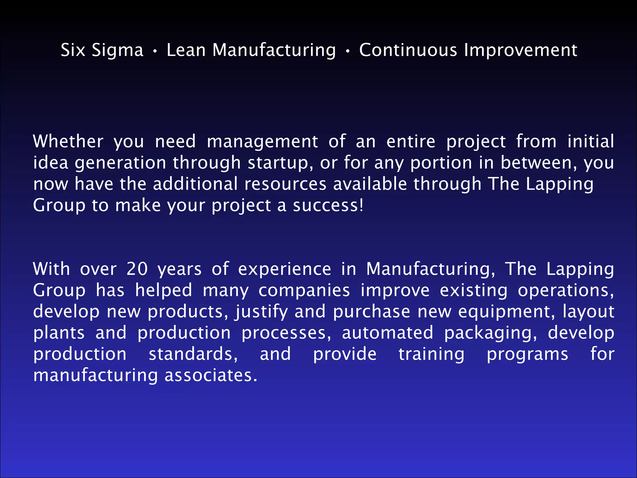 Engineering Consulting - Continuous Improvement | PPT