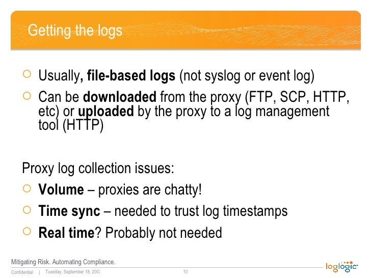 Web Proxy Log Analysis and Management 2007