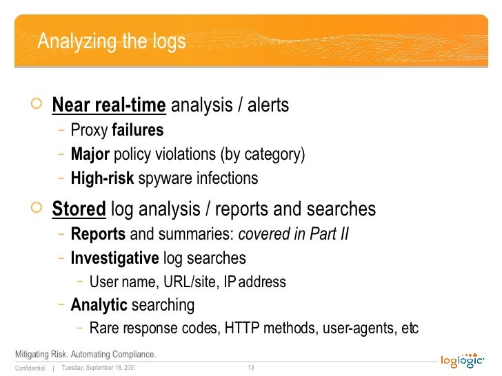 Web Proxy Log Analysis and Management 2007