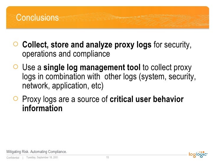 Web Proxy Log Analysis and Management 2007