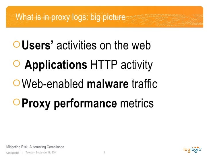 Web Proxy Log Analysis and Management 2007