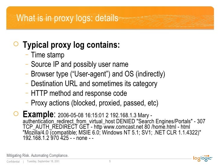 Web Proxy Log Analysis and Management 2007