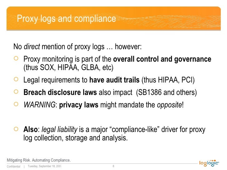 Web Proxy Log Analysis and Management 2007