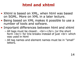 Web publishing and XHTML | PPT