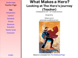 Web Quest The Heros Journey | PPT