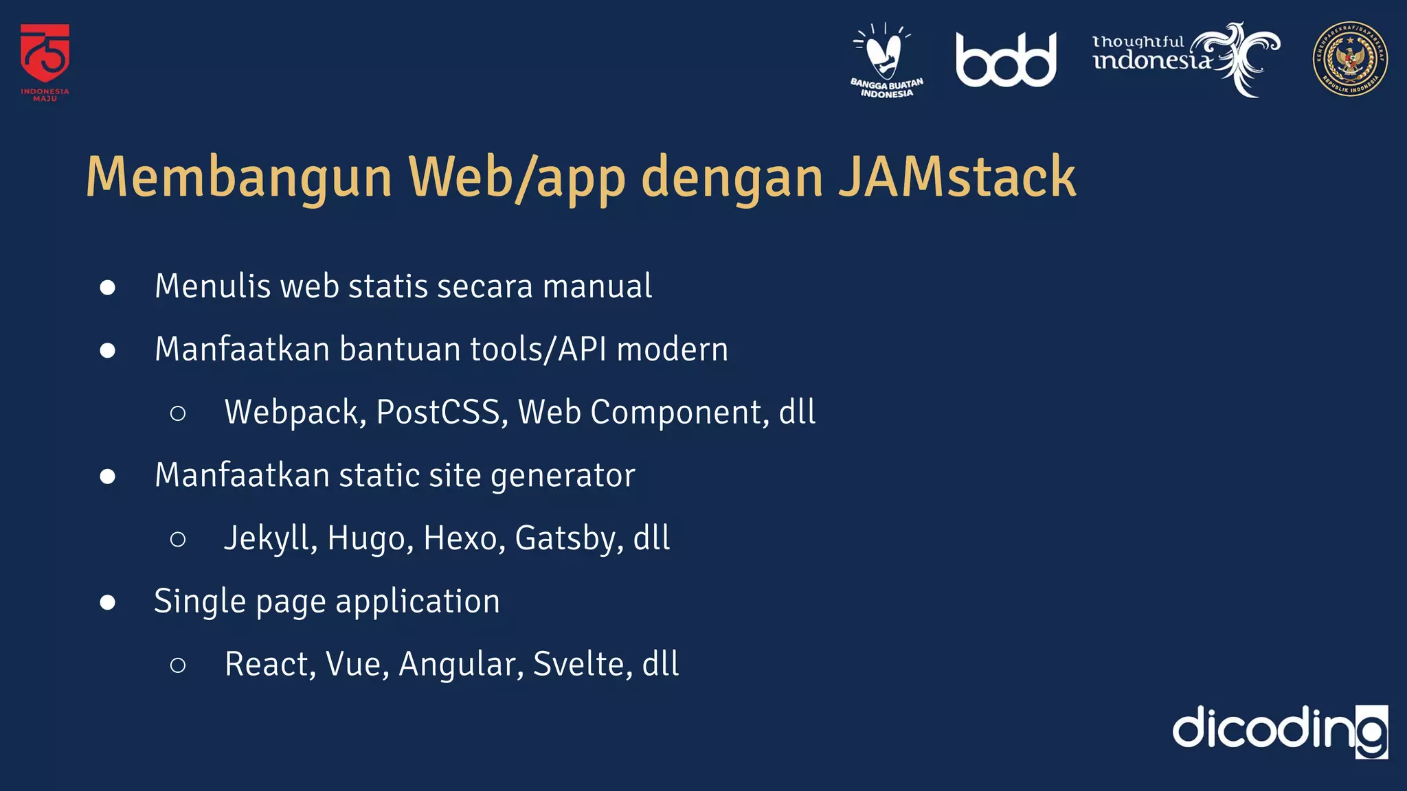 Berkenalan dengan Arsitektur JAMstack-Rizqy Hidayat (Product Engineer-Dicoding) | PDF