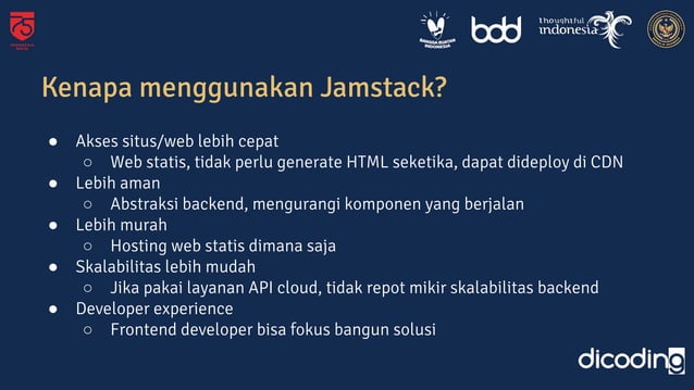 Berkenalan dengan Arsitektur JAMstack-Rizqy Hidayat (Product Engineer-Dicoding) | PDF