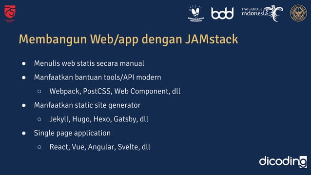 Berkenalan dengan Arsitektur JAMstack-Rizqy Hidayat (Product Engineer-Dicoding) | PDF