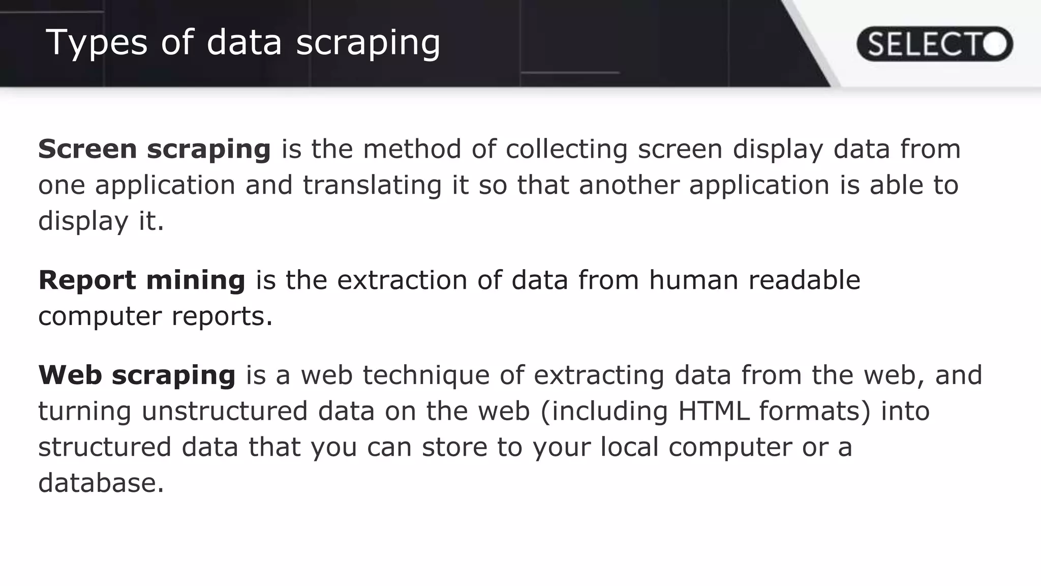 Web scraping | PPTX