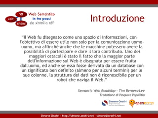 Web Semantico: da XHTML a RDF in 3 click | PPT | Web Design and HTML | Internet