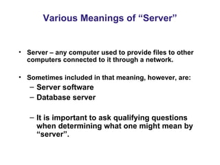 Web Server Hardware and Software | PPT