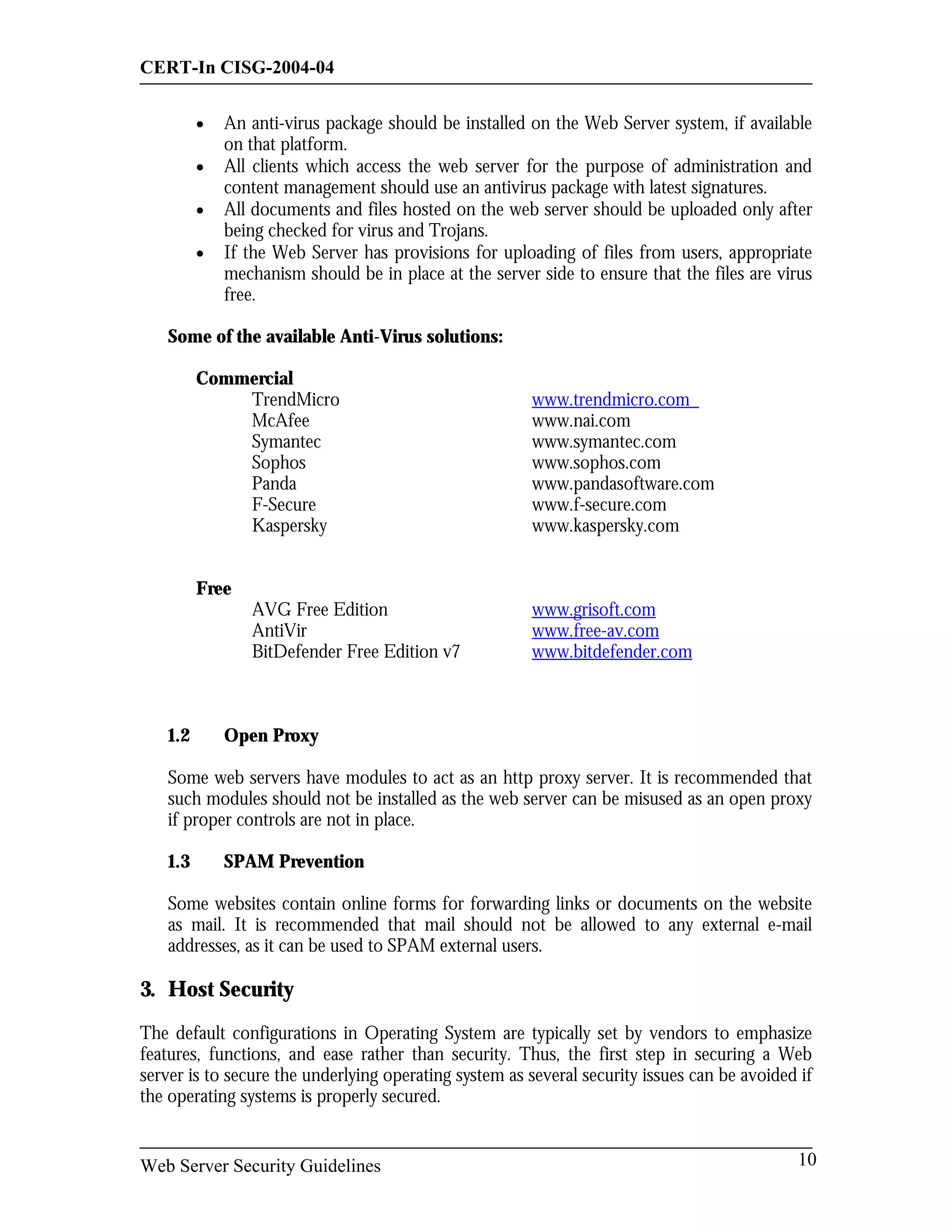Web Server Security Guidelines | PDF