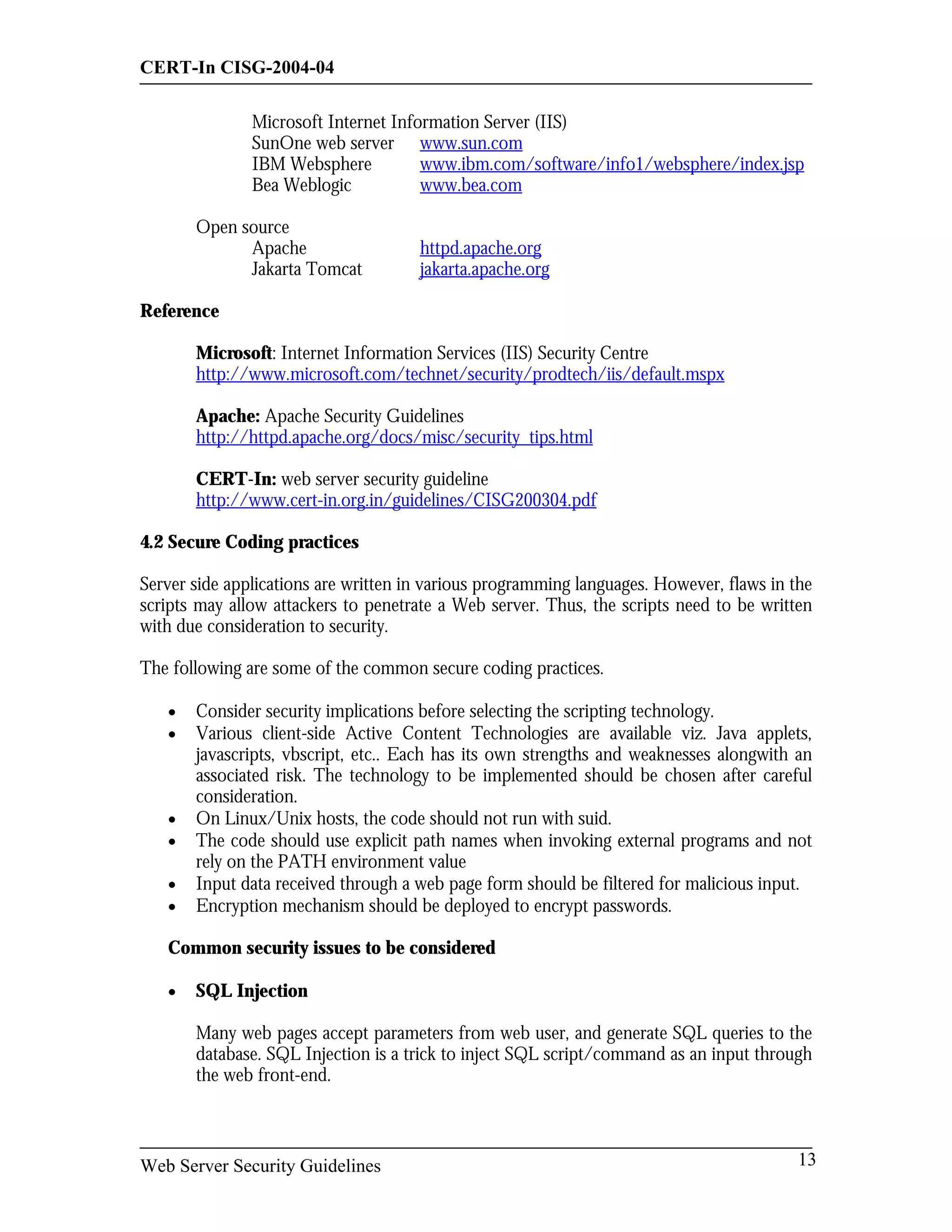 Web Server Security Guidelines | PDF