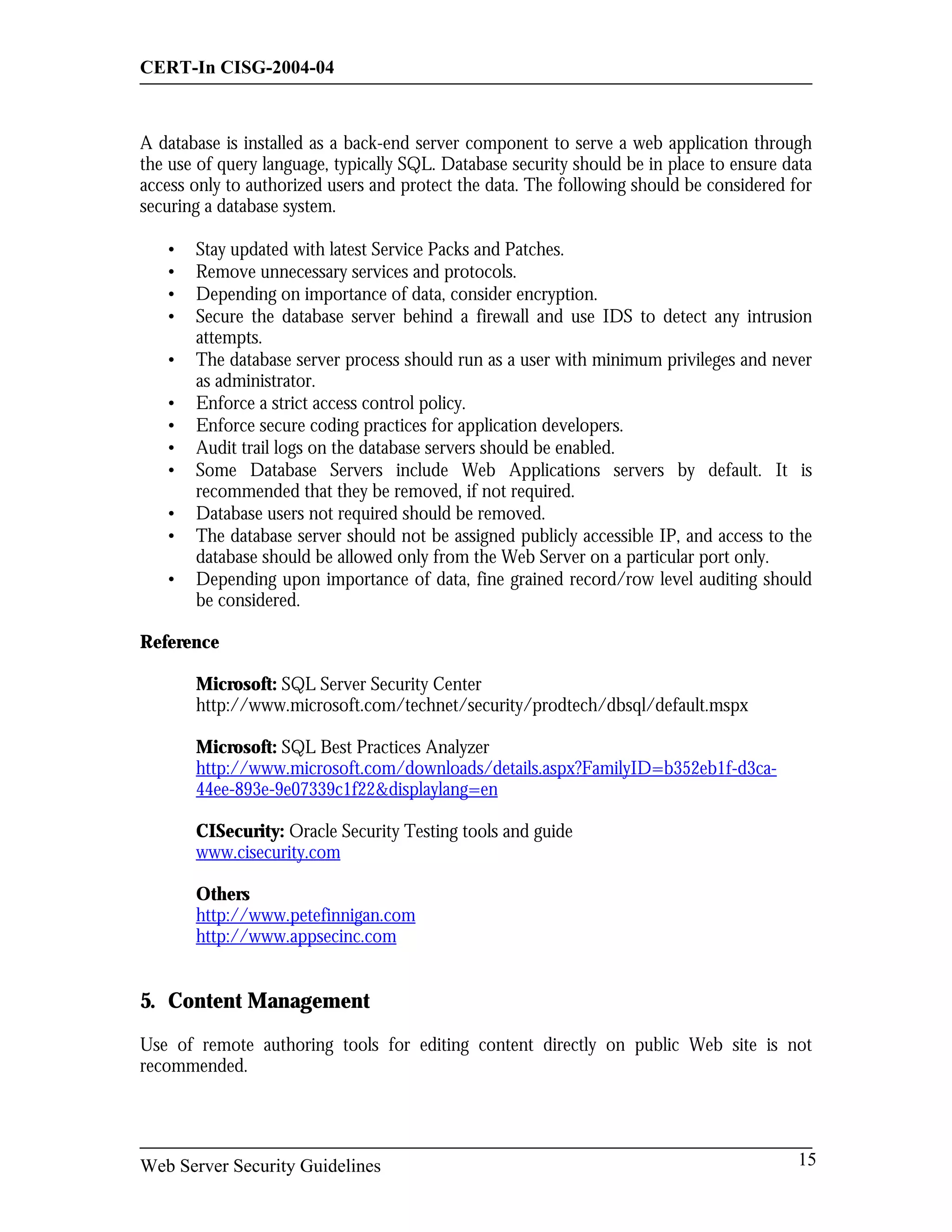 Web Server Security Guidelines | PDF