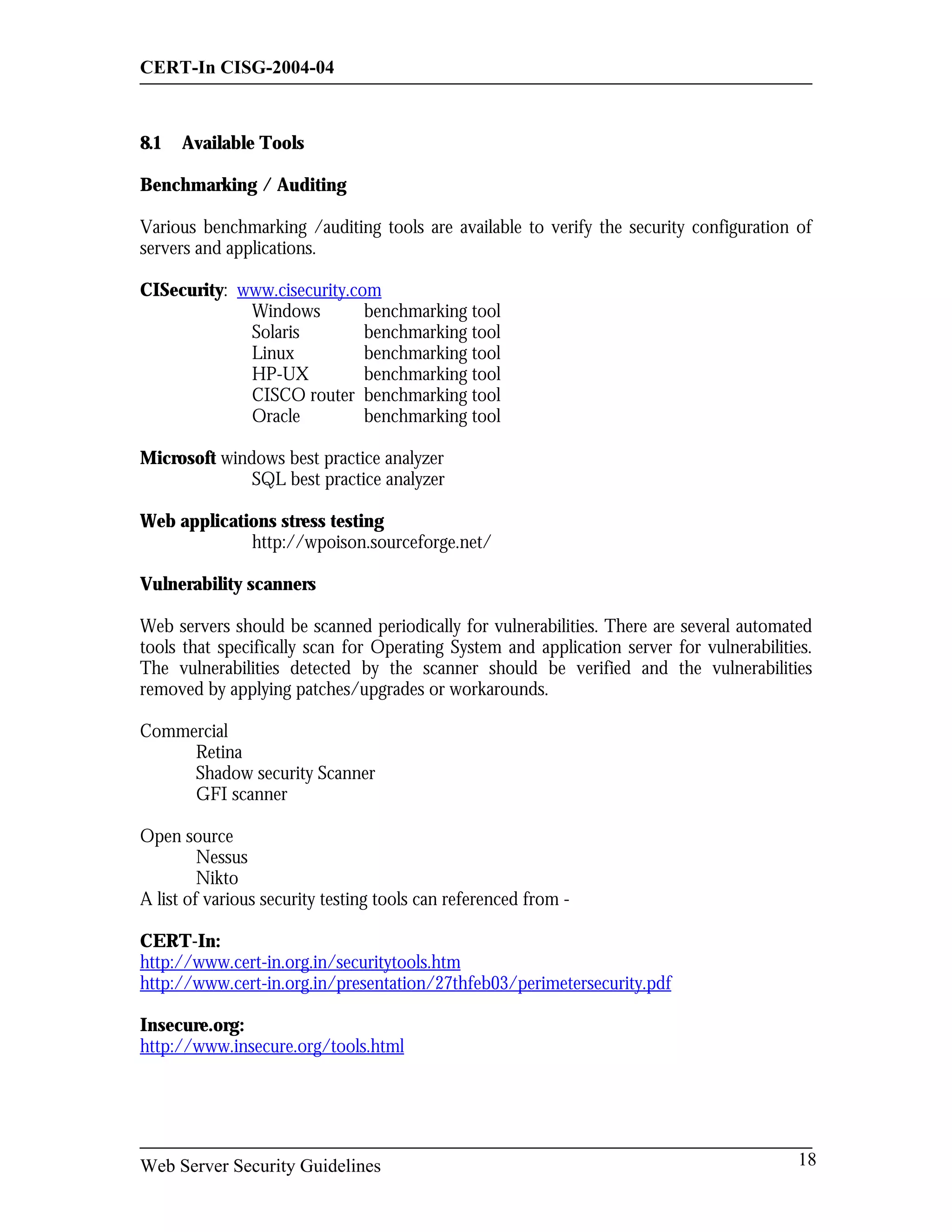 Web Server Security Guidelines | PDF
