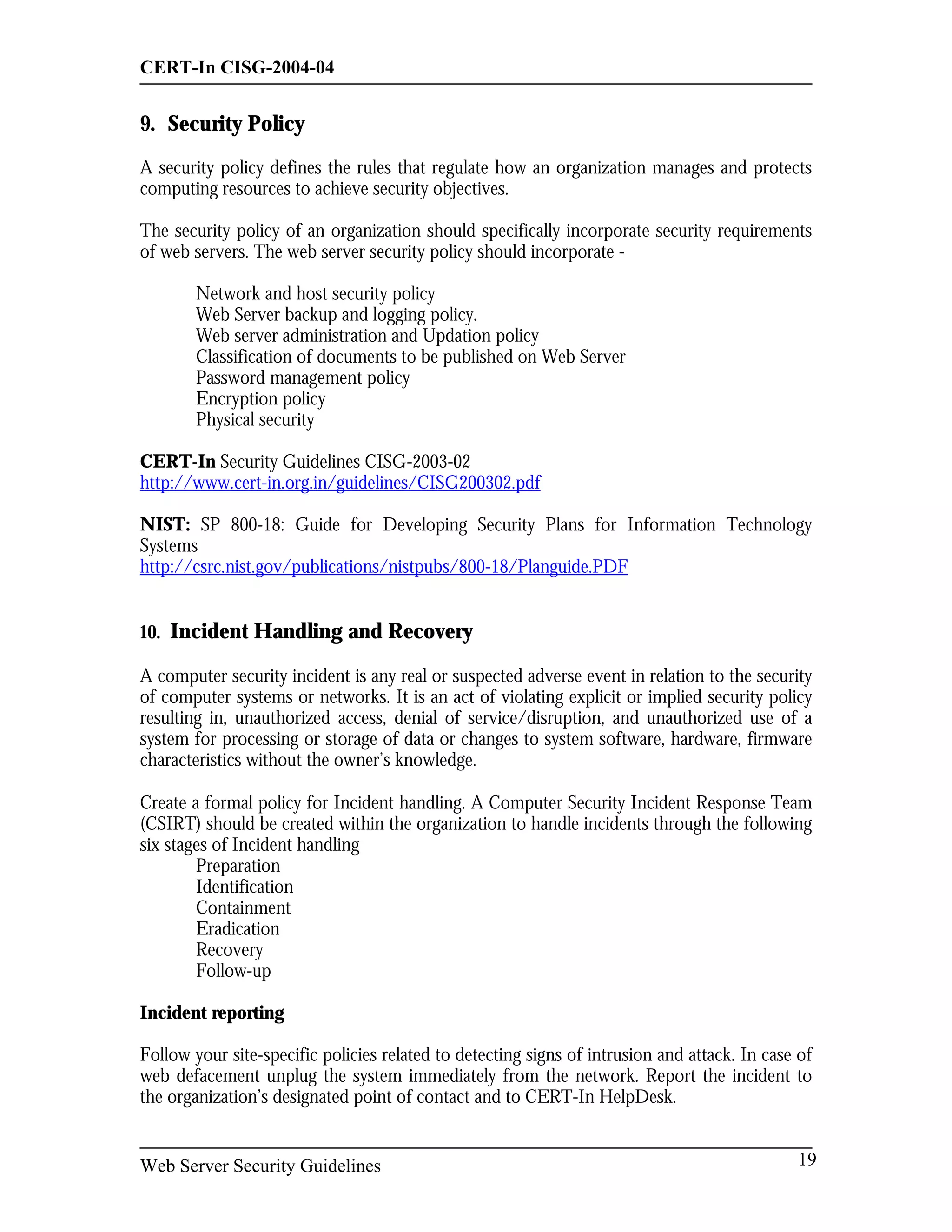 Web Server Security Guidelines | PDF