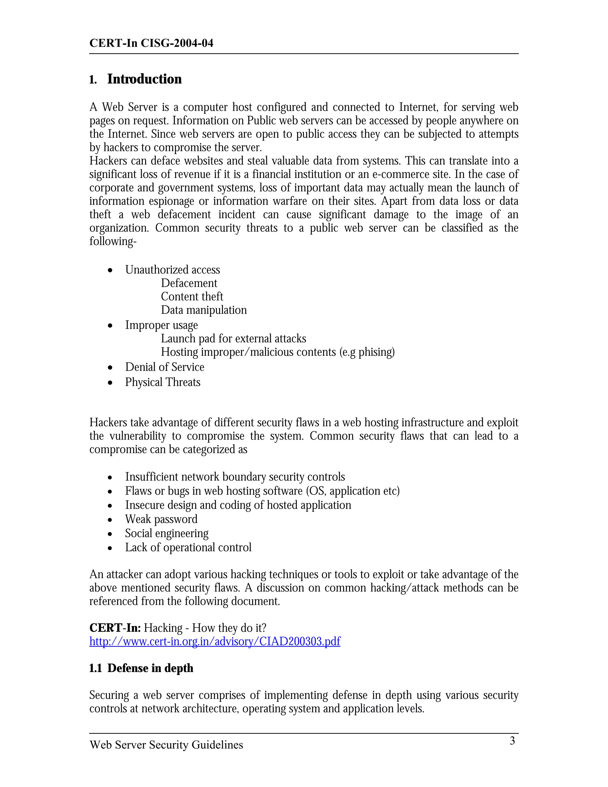 Web Server Security Guidelines | PDF