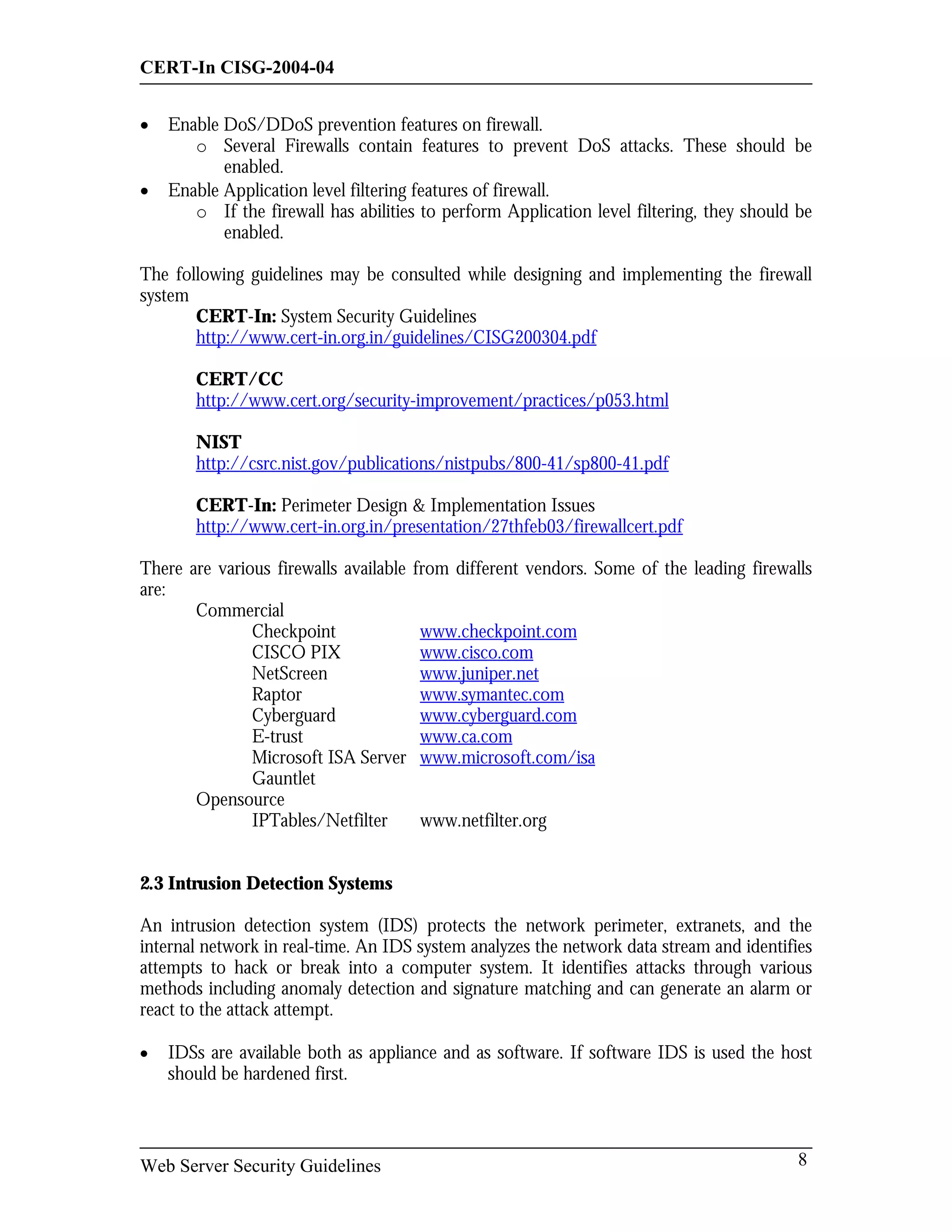 Web Server Security Guidelines | PDF
