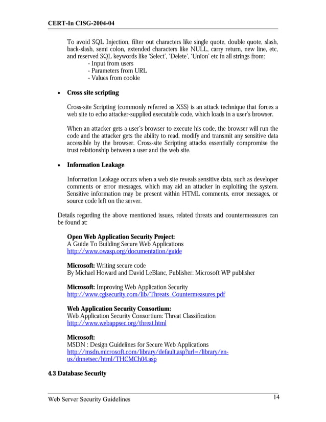 Web Server Security Guidelines | PDF