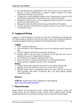 Web Server Security Guidelines | PDF