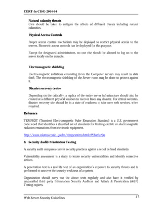 Web Server Security Guidelines | PDF