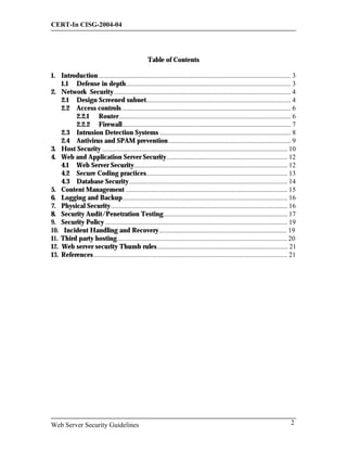 Web Server Security Guidelines | PDF