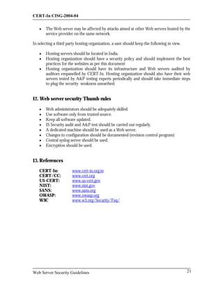 Web Server Security Guidelines | PDF