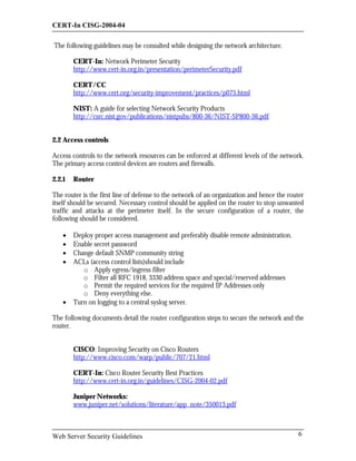 Web Server Security Guidelines | PDF