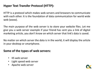 Web server and web-hosting | PPTX